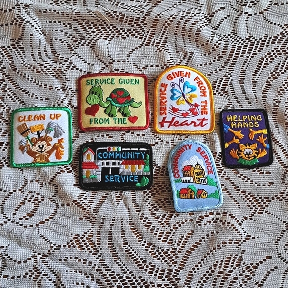 Accessories | Set Of 6 Girl Scout Service Patches | Poshmark